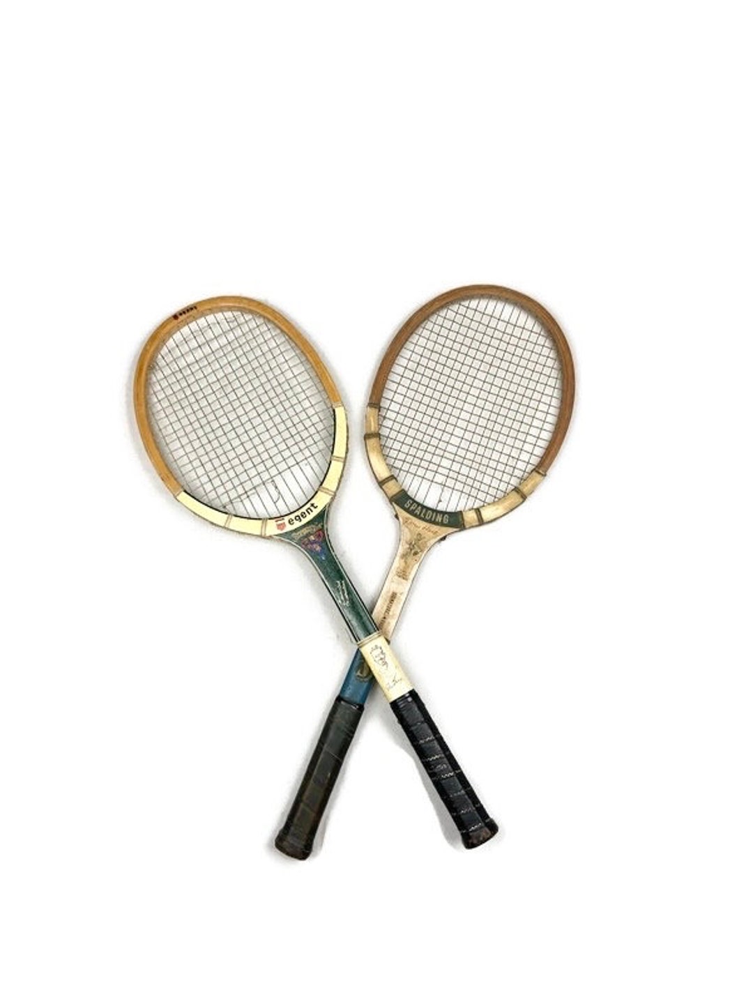 Two Vintage Tennis Rackets Doris Hart Spalding Racket Don Budge Regent ...