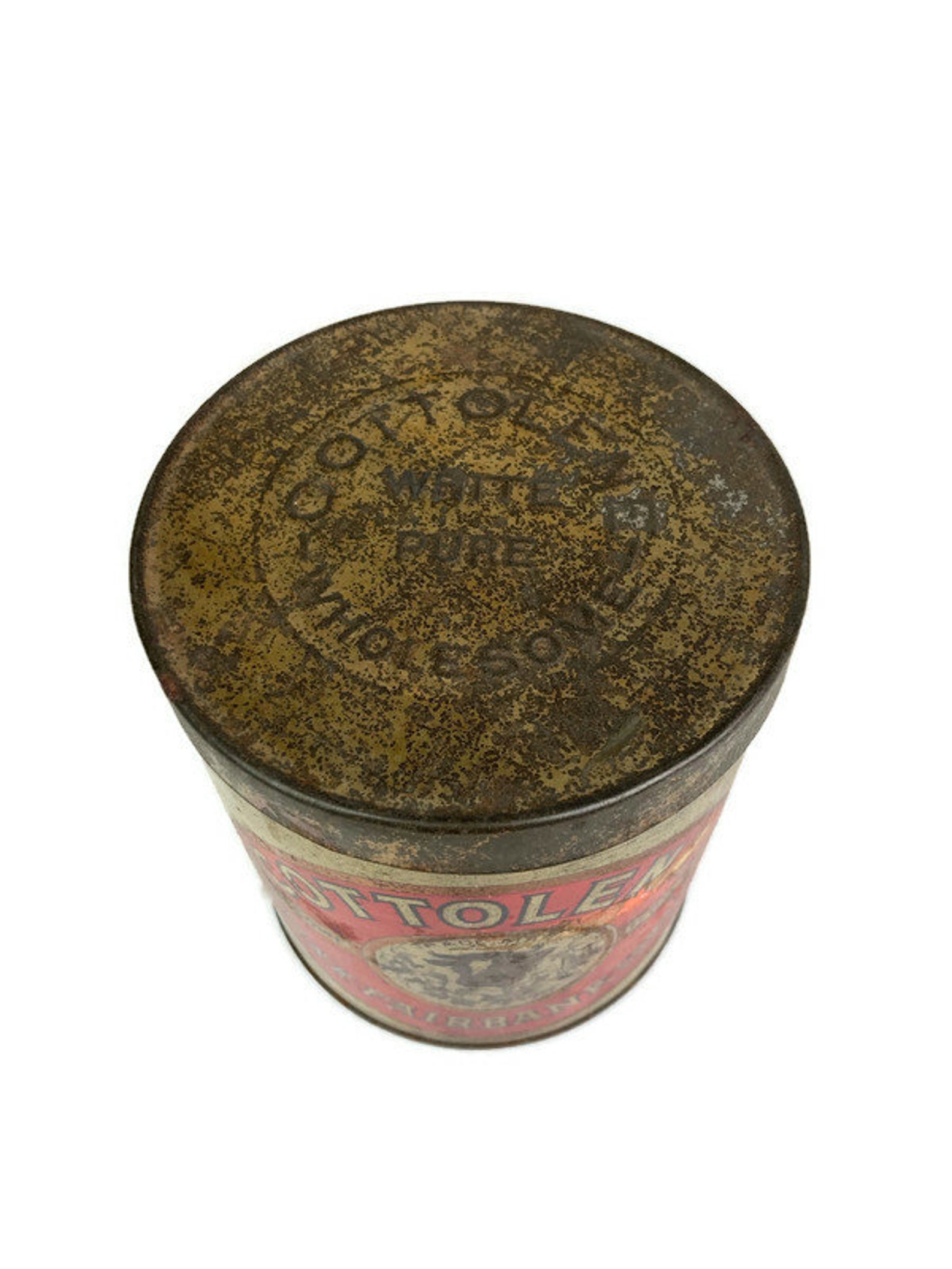 Antique Cottolene Lard Pail Tin 1905 the NK Fairbanks Company ...