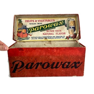 Vintage Parowax Canning Kit 1930s Cardboard Kitchen Advertising Box - Etsy