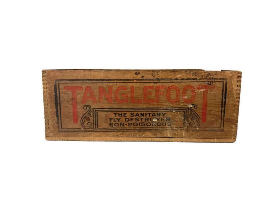 Antique Tanglefoot Fly Paper Wood Crate Grand Rapids Michigan - Etsy