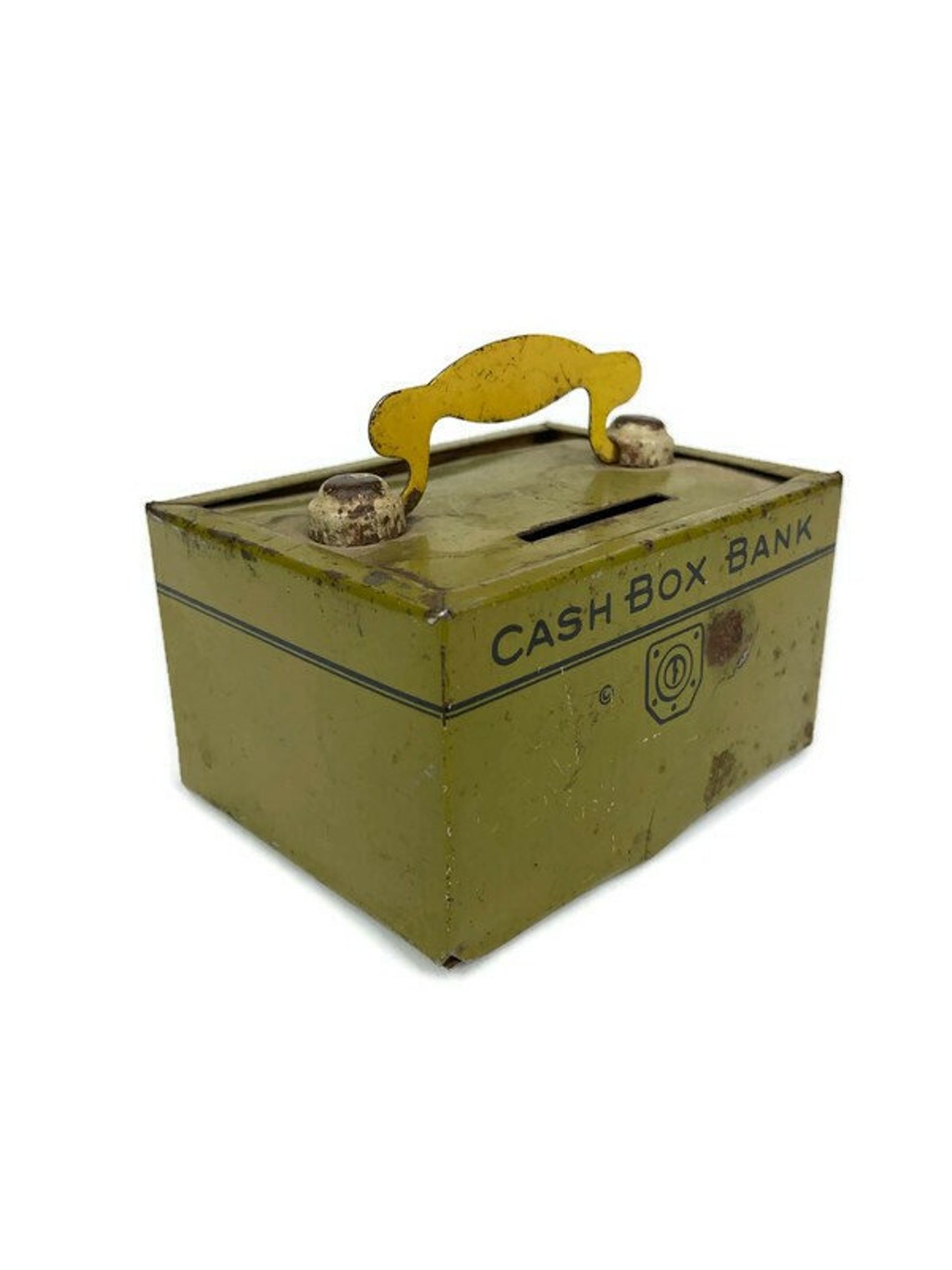 Vintage J Chein Tin Cash Box Bank 1930s - Etsy