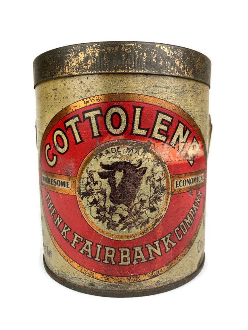 Antique Cottolene Lard Pail Tin 1905 the NK Fairbanks Company ...