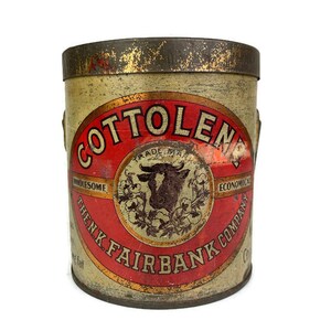 Antique Cottolene Lard Pail Tin 1905 the NK Fairbanks Company ...