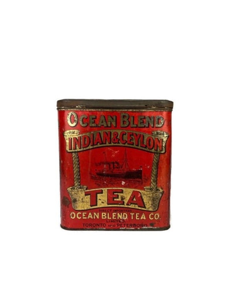 Vintage Ocean Blend Tea Company Tin 1930s Nautical Tea - Etsy