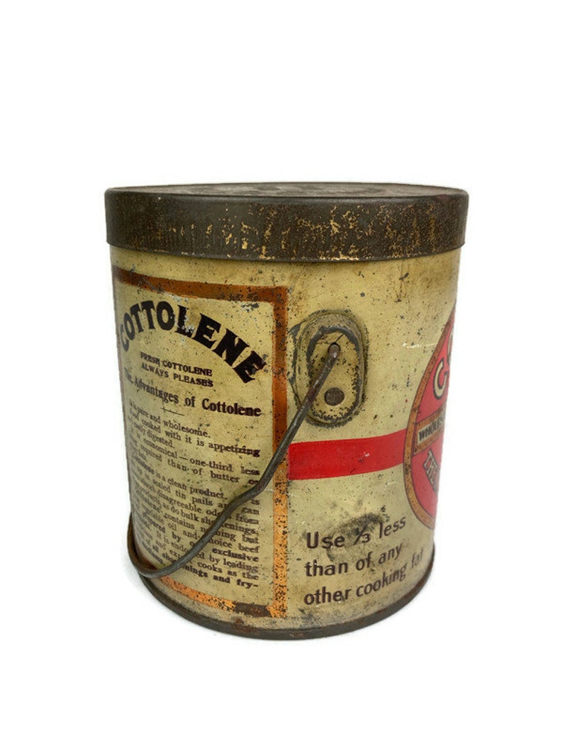 Antique Cottolene Lard Pail Tin 1905 the NK Fairbanks Company ...