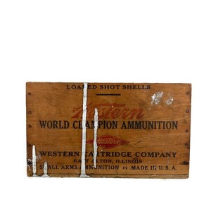 Vintage Western Super X Cartridge Company Ammo Crate 1940s Wood Hunting ...