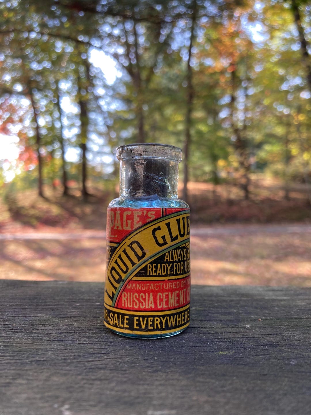 Antique 1890s Le Pages Liquid Glue Glass Bottle Paper Label Advertising ...