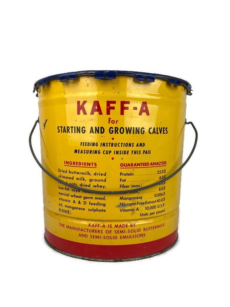 Vintage Kaff a Calf Feed Farm Bucket Cow Advertising - Etsy