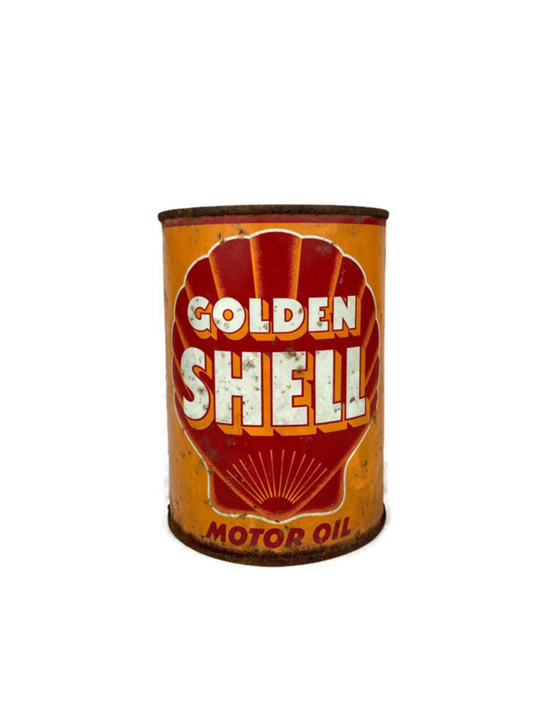 Antique Golden Shell Motor Oil Quart Can 1930s - Etsy