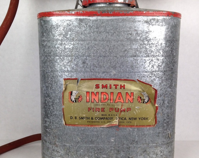 Vintage Smith Indian Backpack Fire Pump D.B. Smith & Company Utica New ...