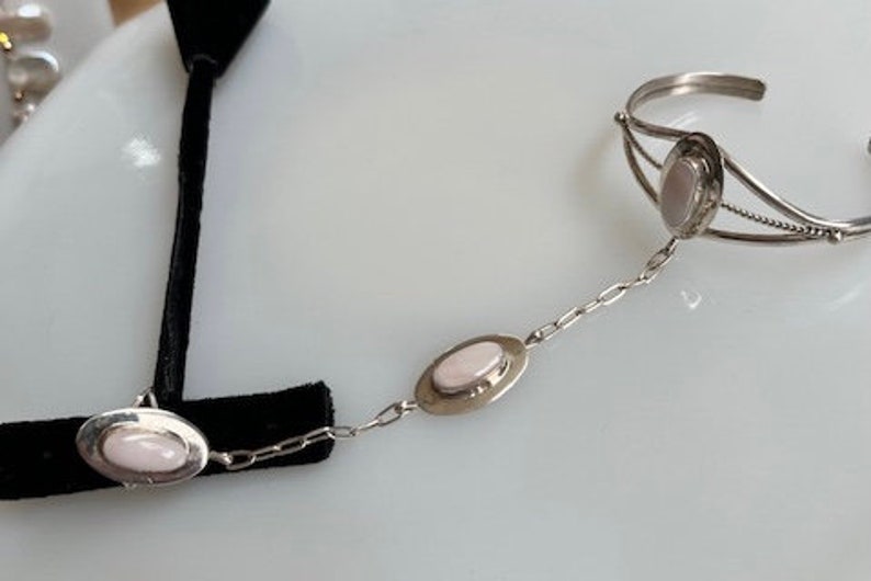 Slave Bracelet Pinkish White Shell Sterling. Bracelet 6-6.5” Wrist ...