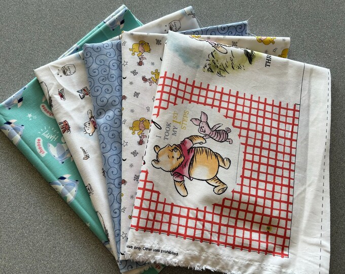 BL Winnie the Pooh Half Yard Cuts of 100% Cotton Fabrics for Quilting ...