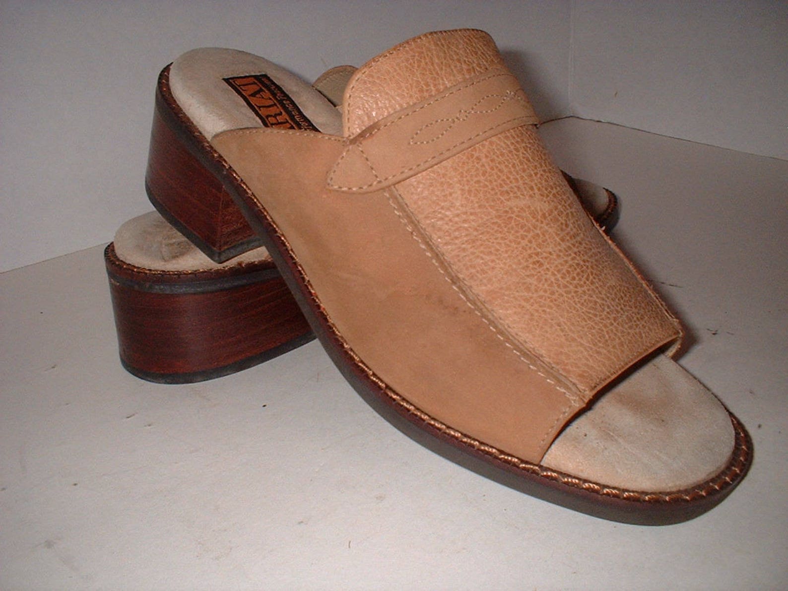 Ariat Tan Taupe Biege Sandals Slides Mules Shoes Leather Very ...
