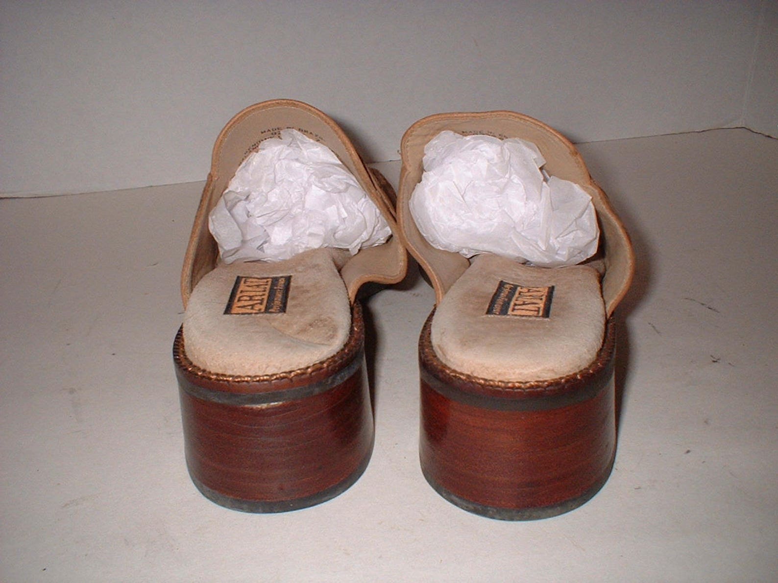 Ariat Tan Taupe Biege Sandals Slides Mules Shoes Leather Very ...