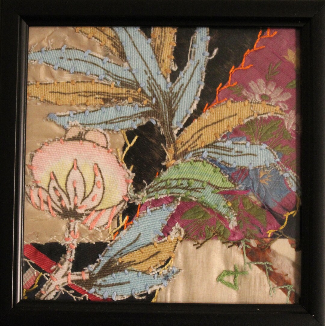 Fabric Collage Art - Etsy