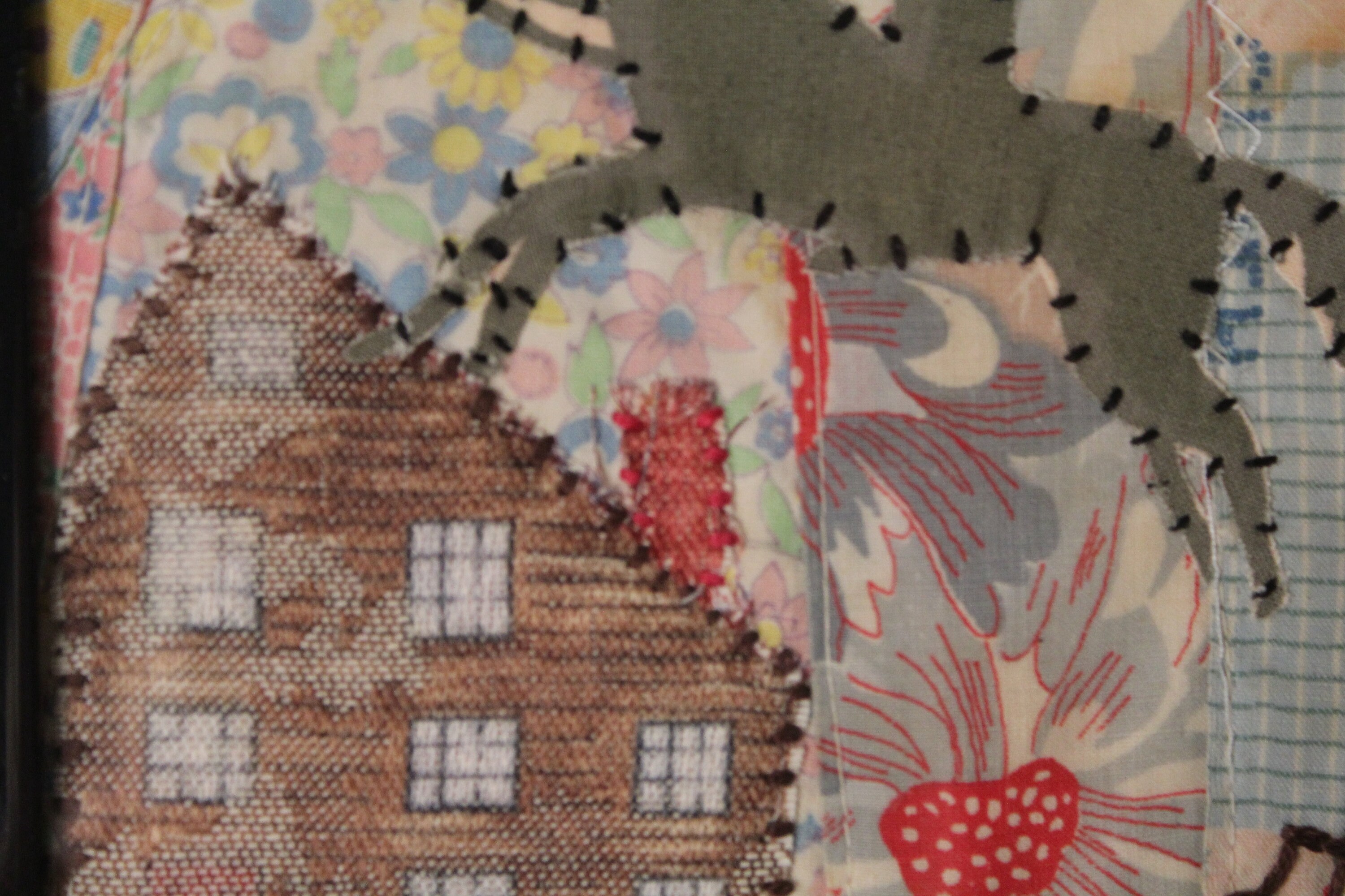 Fabric Collage Art - Etsy