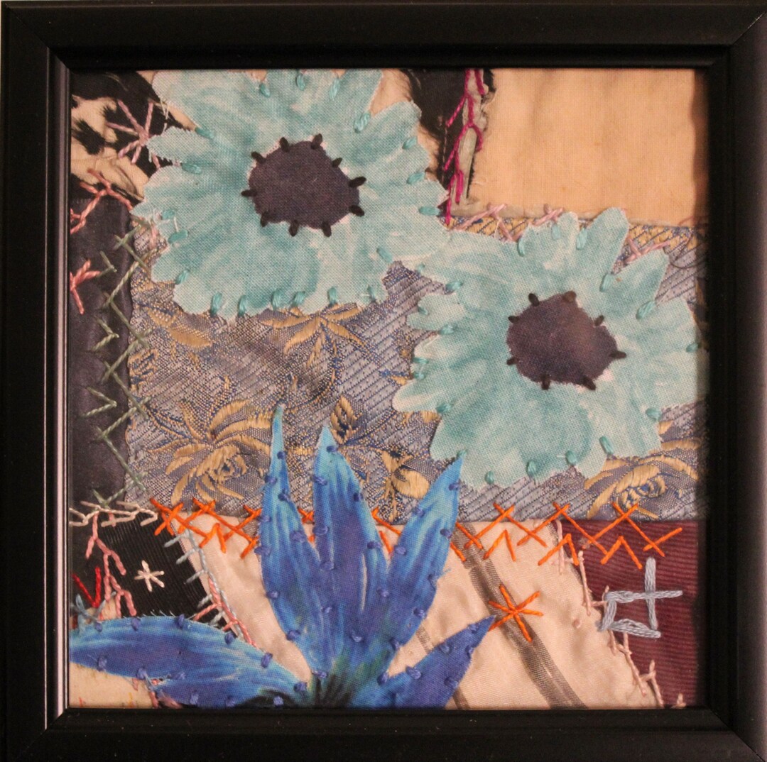 Fabric Collage Art - Etsy