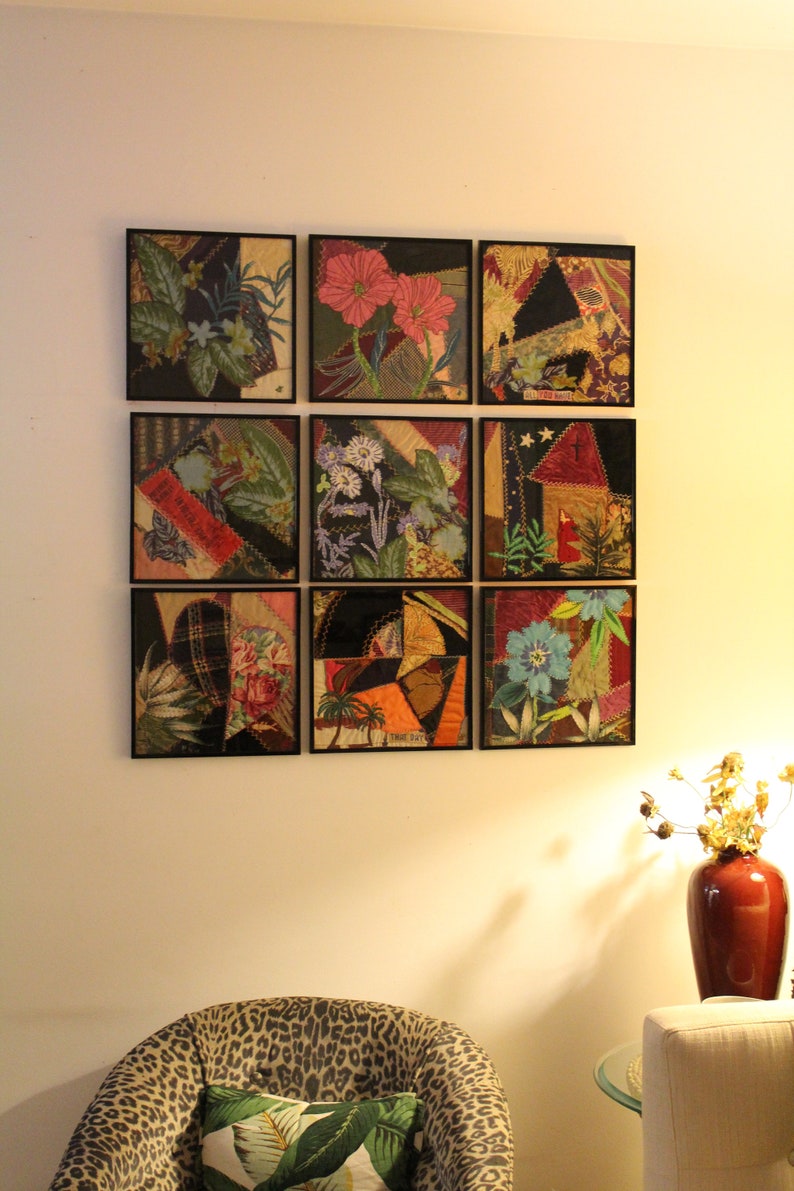 Fabric Collage Art - Etsy