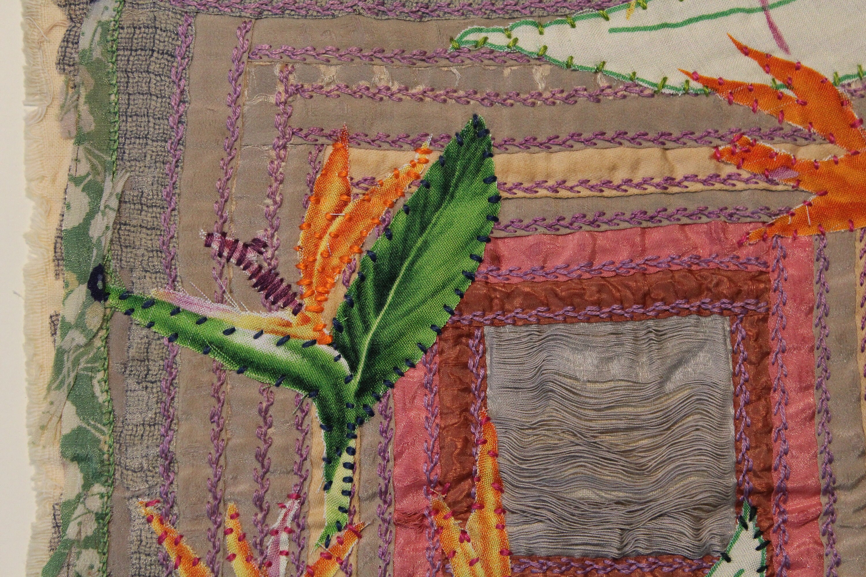 Fabric Collage Art - Etsy