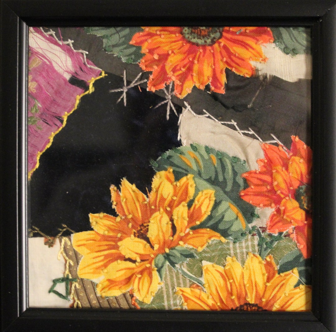 Fabric Collage Art - Etsy