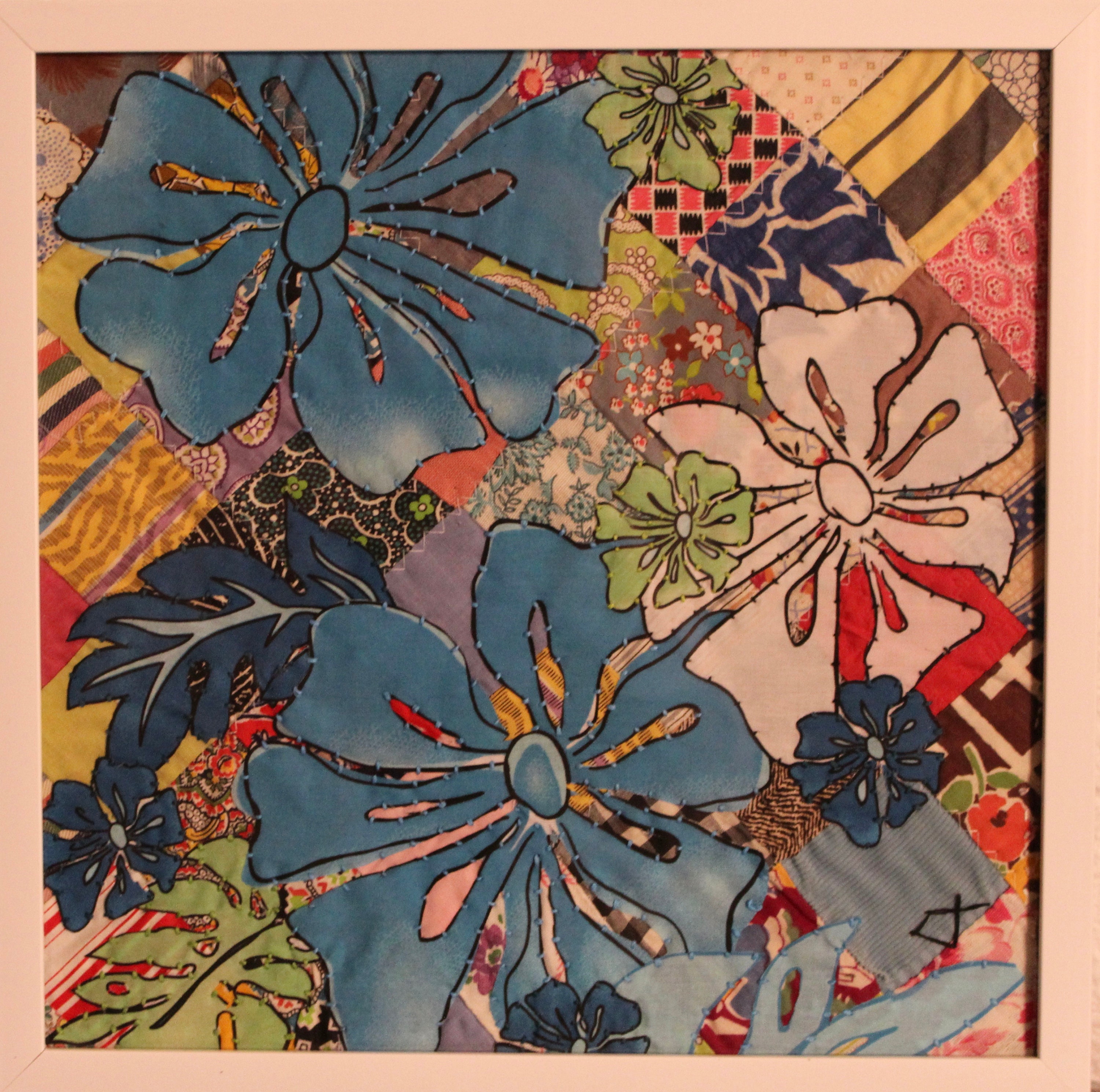 Fabric Collage Art - Etsy