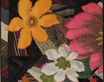 Fabric Collage Art - Etsy