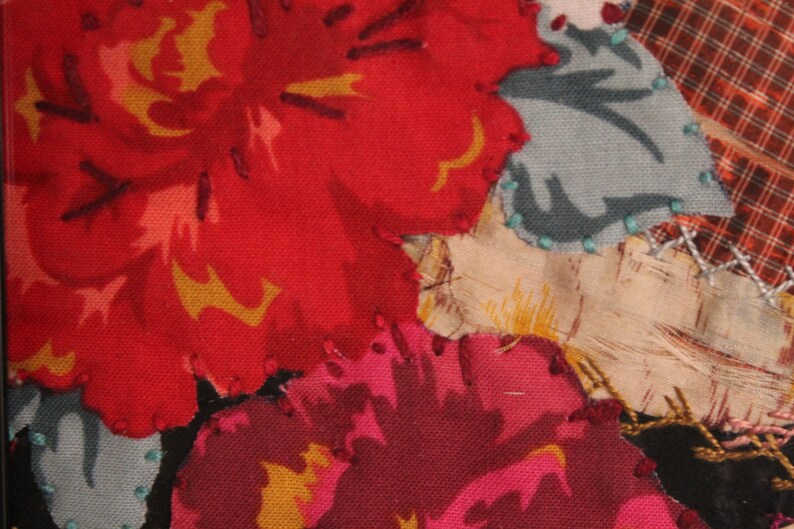 Fabric Collage Art - Etsy