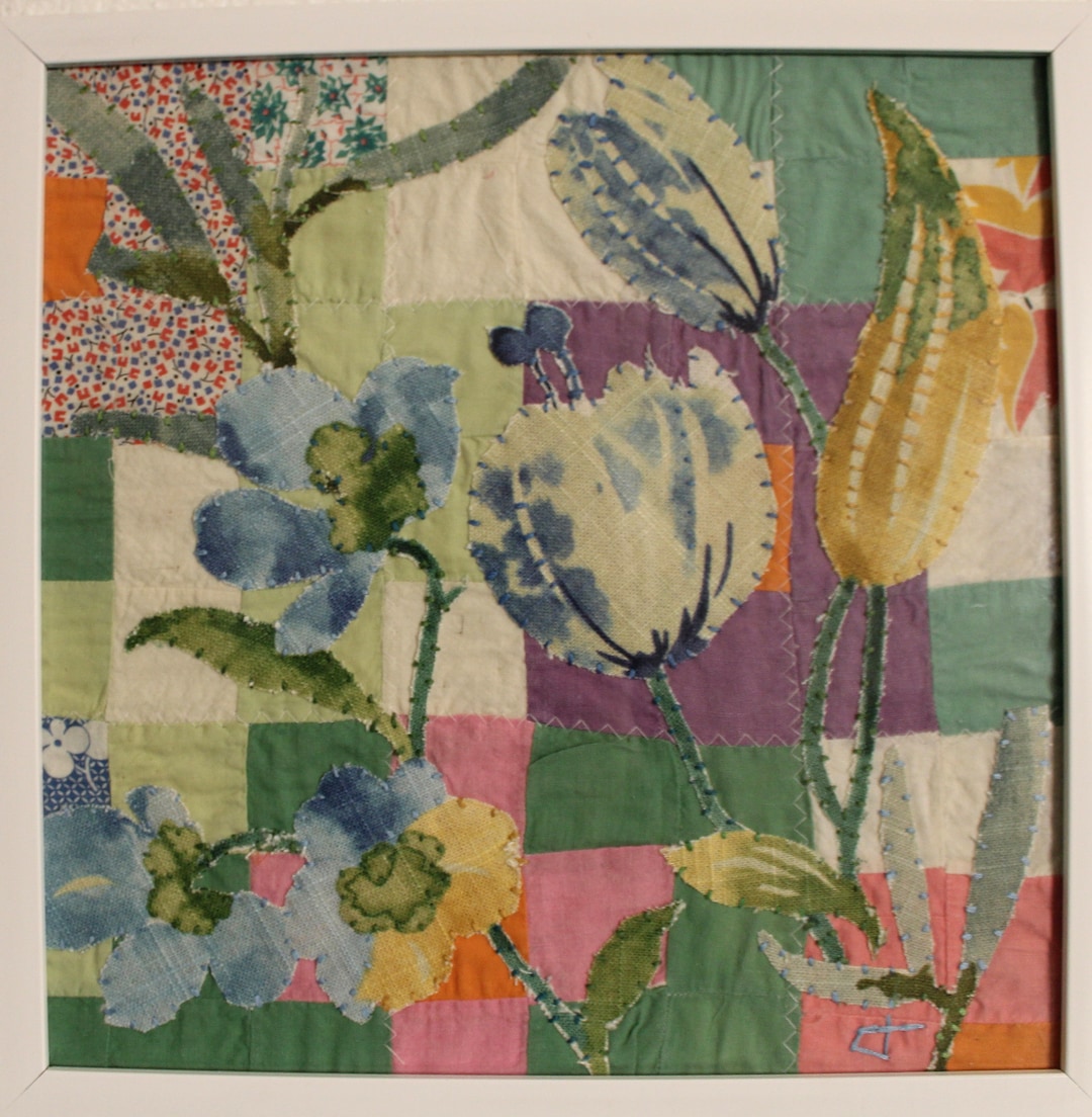 Fabric Collage Art - Etsy