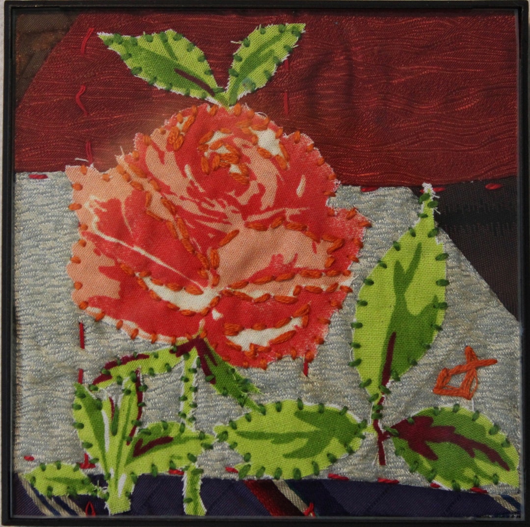 Fabric Collage Art - Etsy