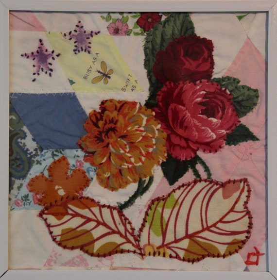 Fabric Collage Art - Etsy