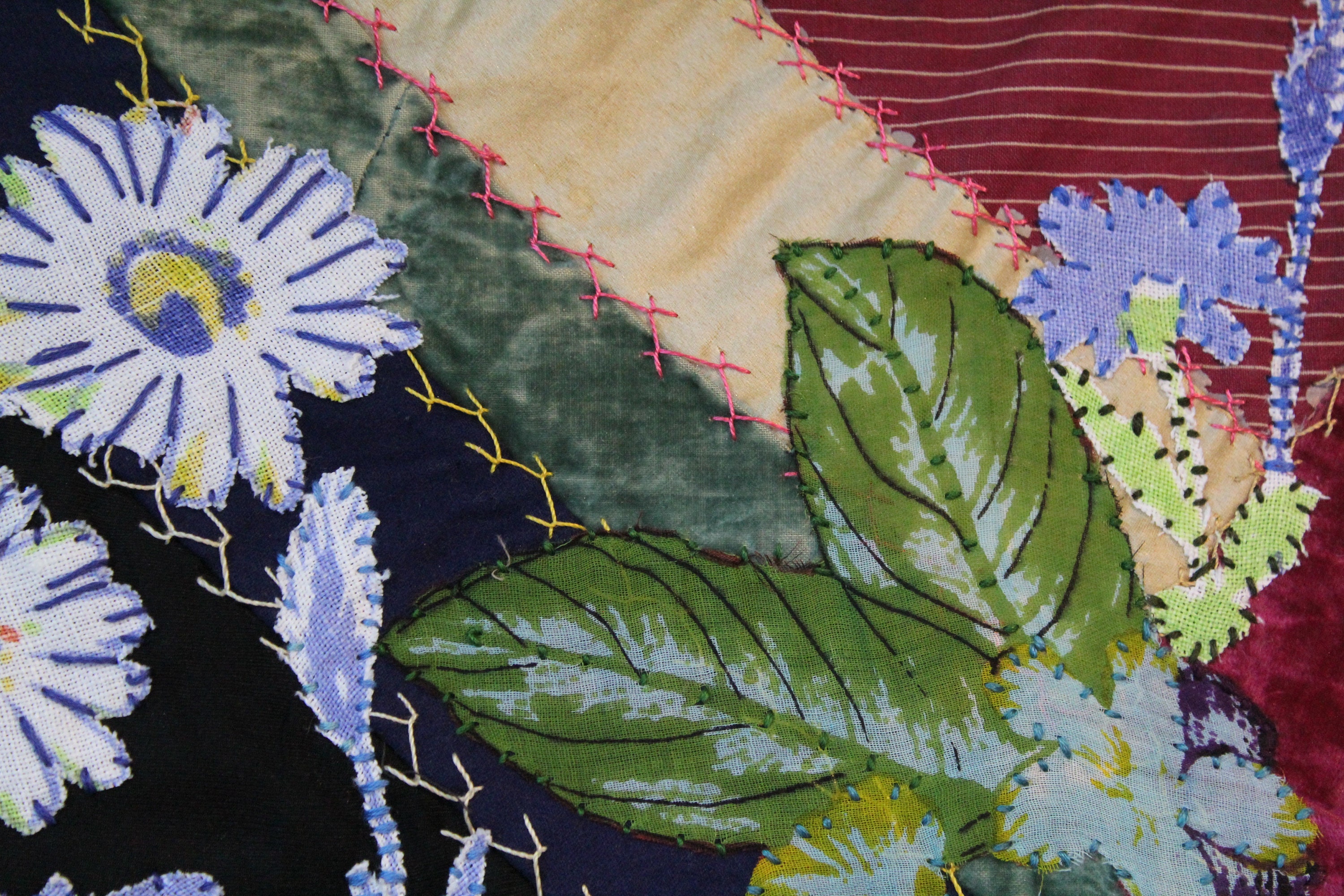 Fabric Collage Art - Etsy