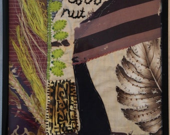 Fabric Collage Art | Etsy