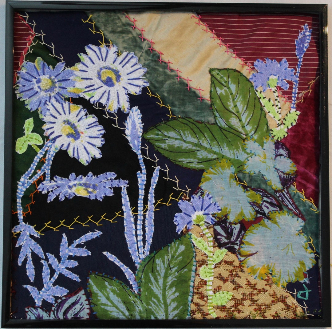 Fabric Collage Art - Etsy