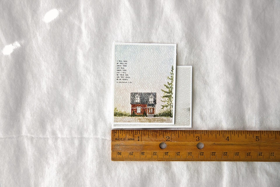 16 Tiny Scripture Art Print Set | Hand Lettered Botanical Watercolor ...