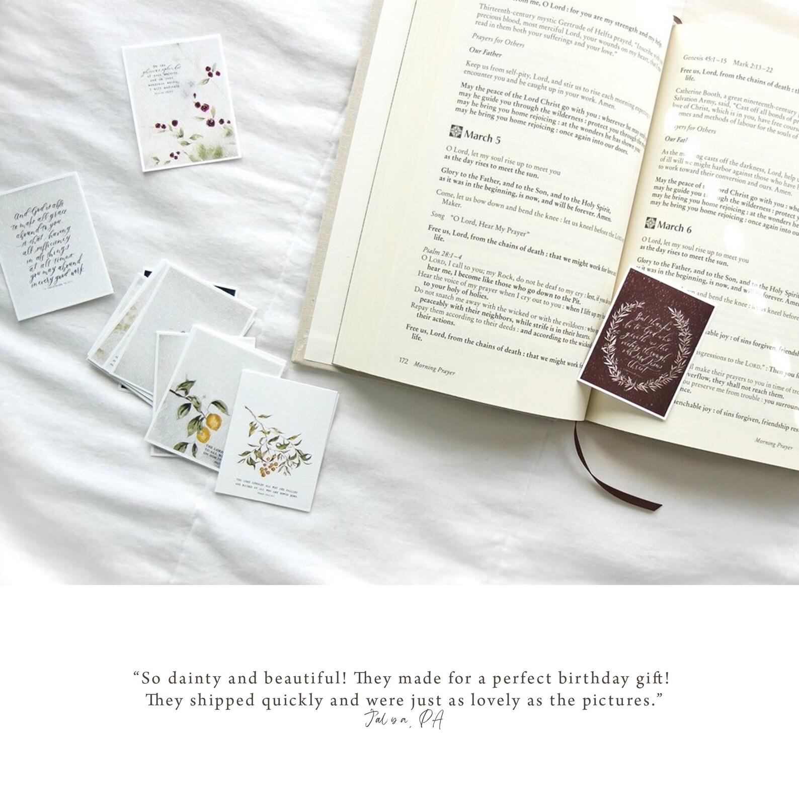 16 Tiny Scripture Art Print Set | Hand Lettered Botanical Watercolor ...