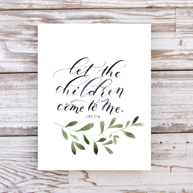 Let the Children Come to Me Nursery Printable Instant | Etsy