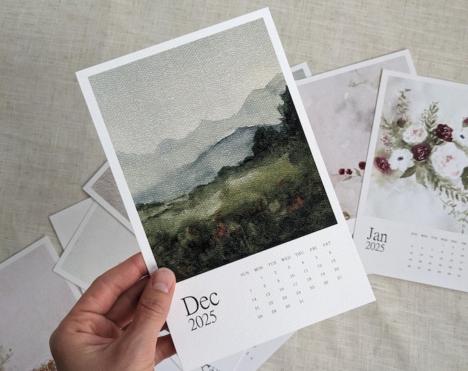 Fine Art Watercolor Calendar 2025 | Botanical Watercolor Cards ...