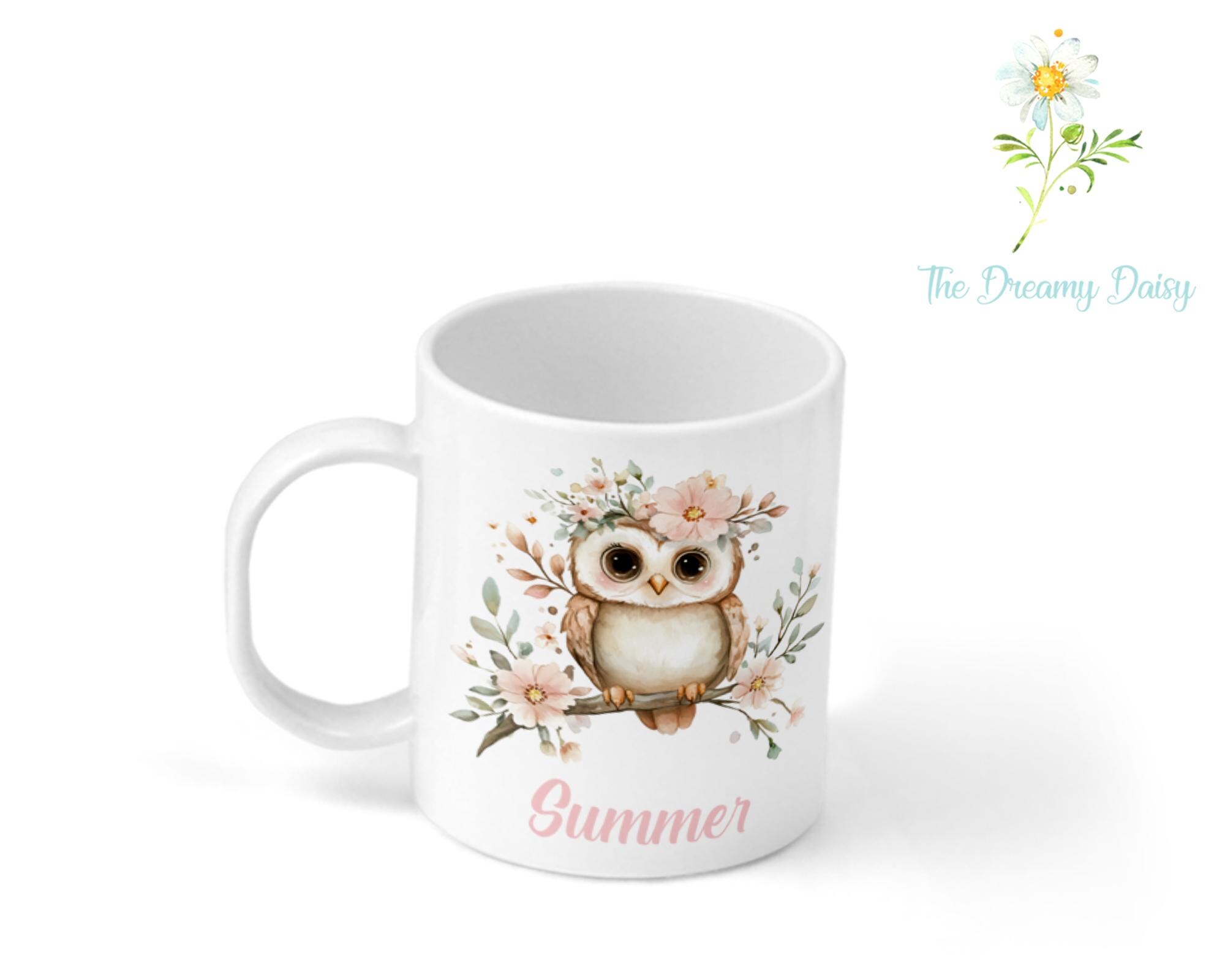 Personalized Owl Dinnerware Set for Kids - Cute Owl Plate Set With Name ...