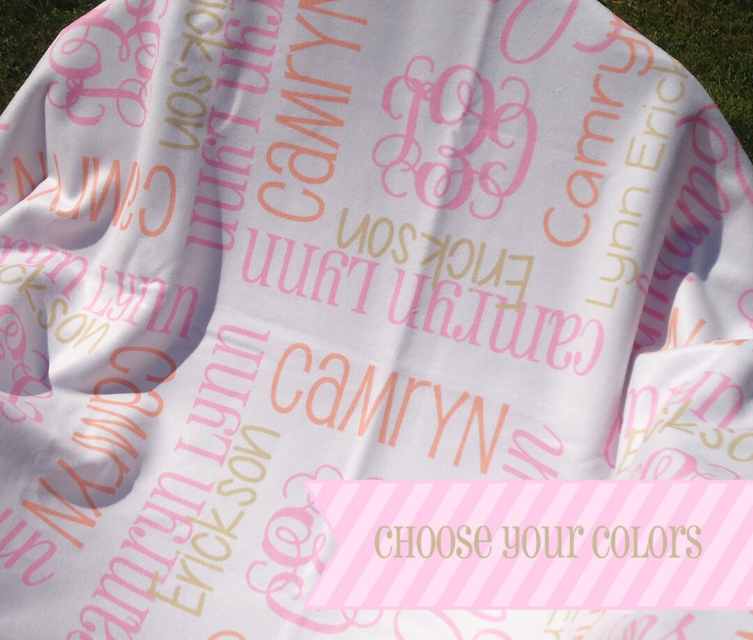 Personalized Receiving Blanket for Girls Baby Girl Blanket - Etsy