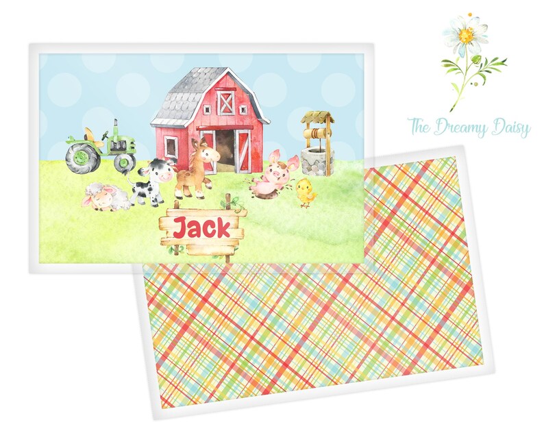 Personalized Farm Plate Set for Kids - Farm Dinnerware Set - Custom ...