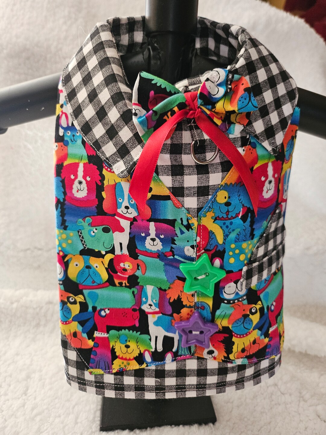 Crazy Dog Print is a Small Dog Harness Handmade in Usa for Boys or ...