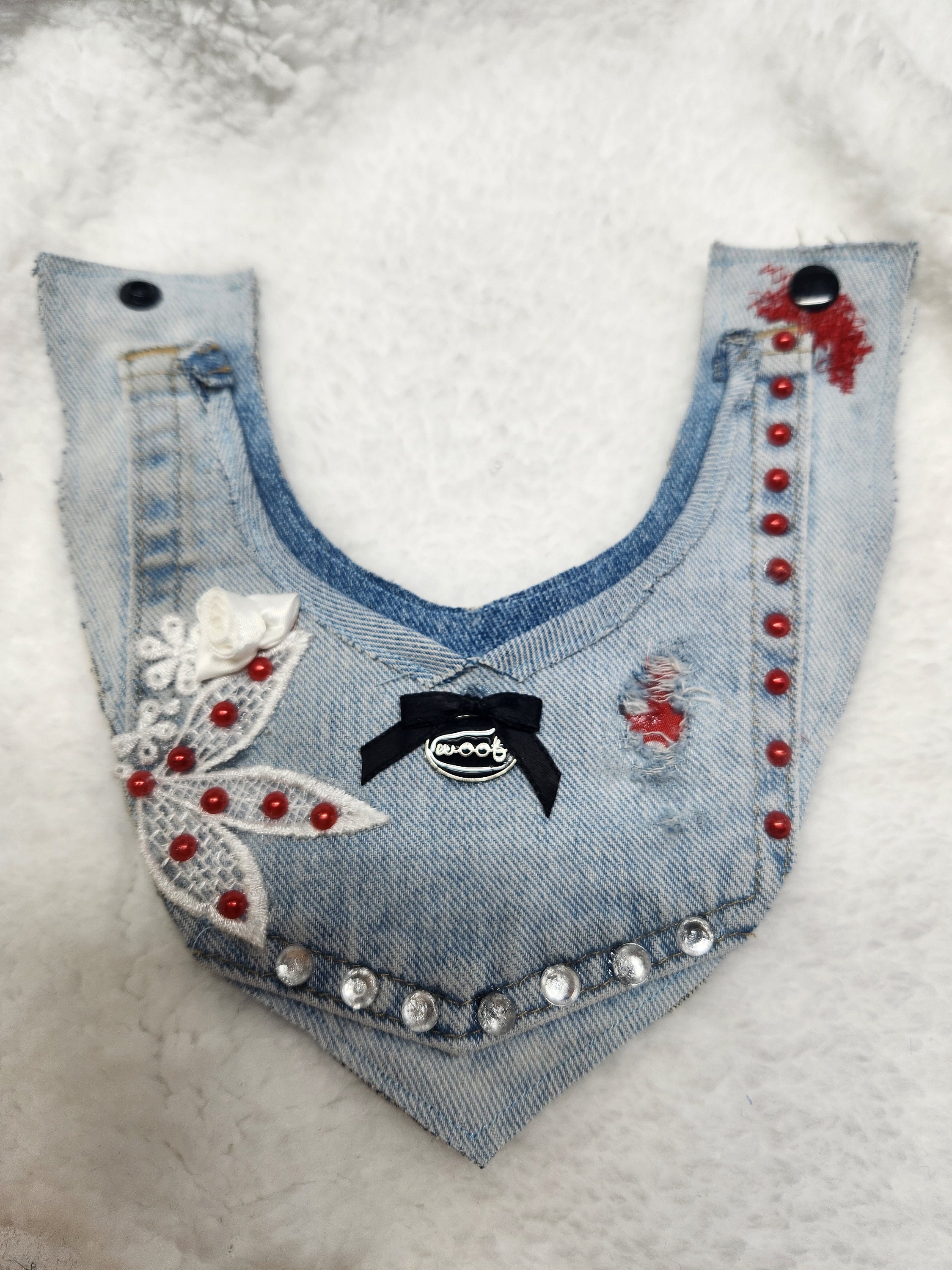 Recycled Denim Jean Pocket Bandana - Etsy