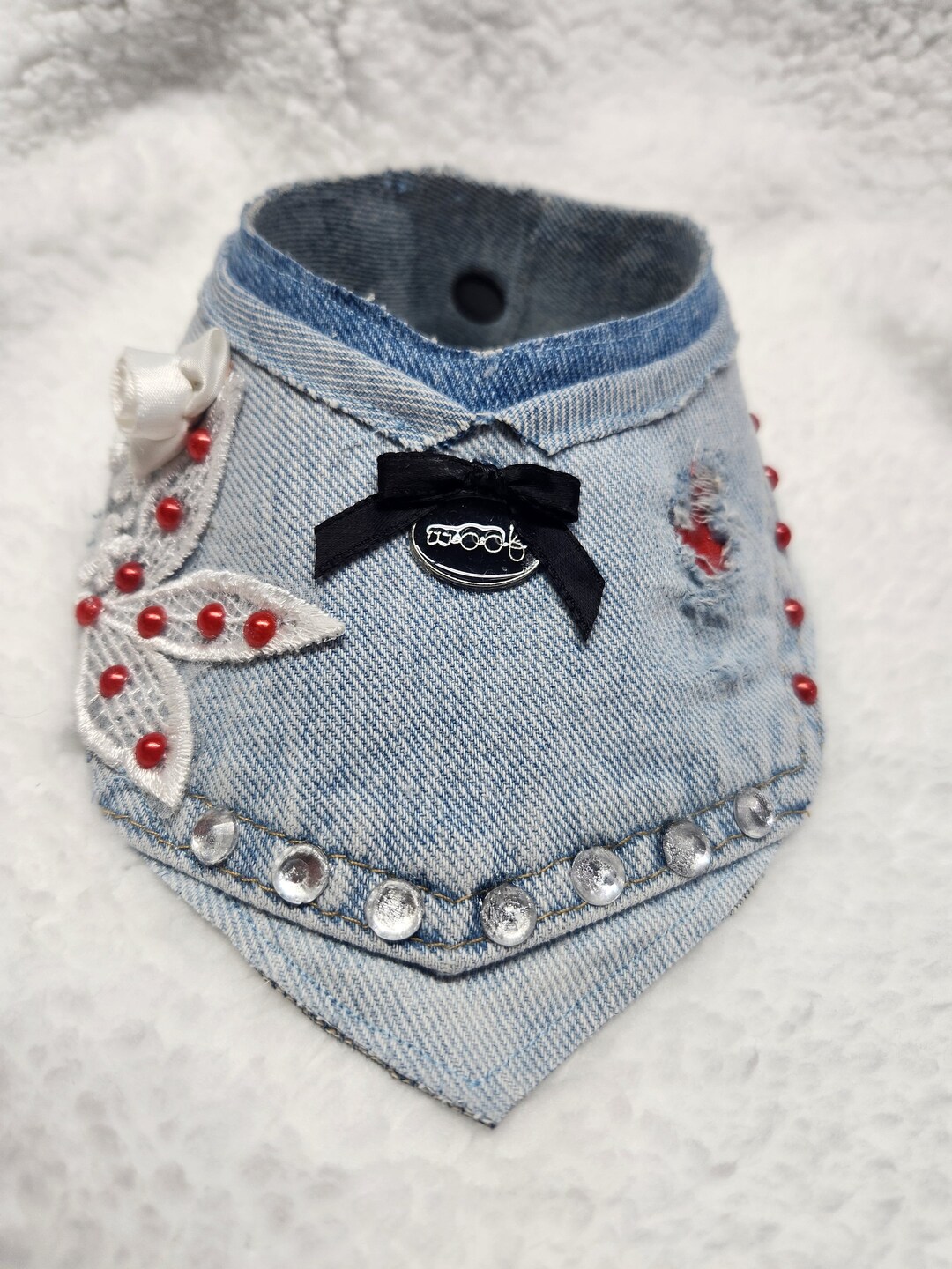 Recycled Denim Jean Pocket Bandana - Etsy