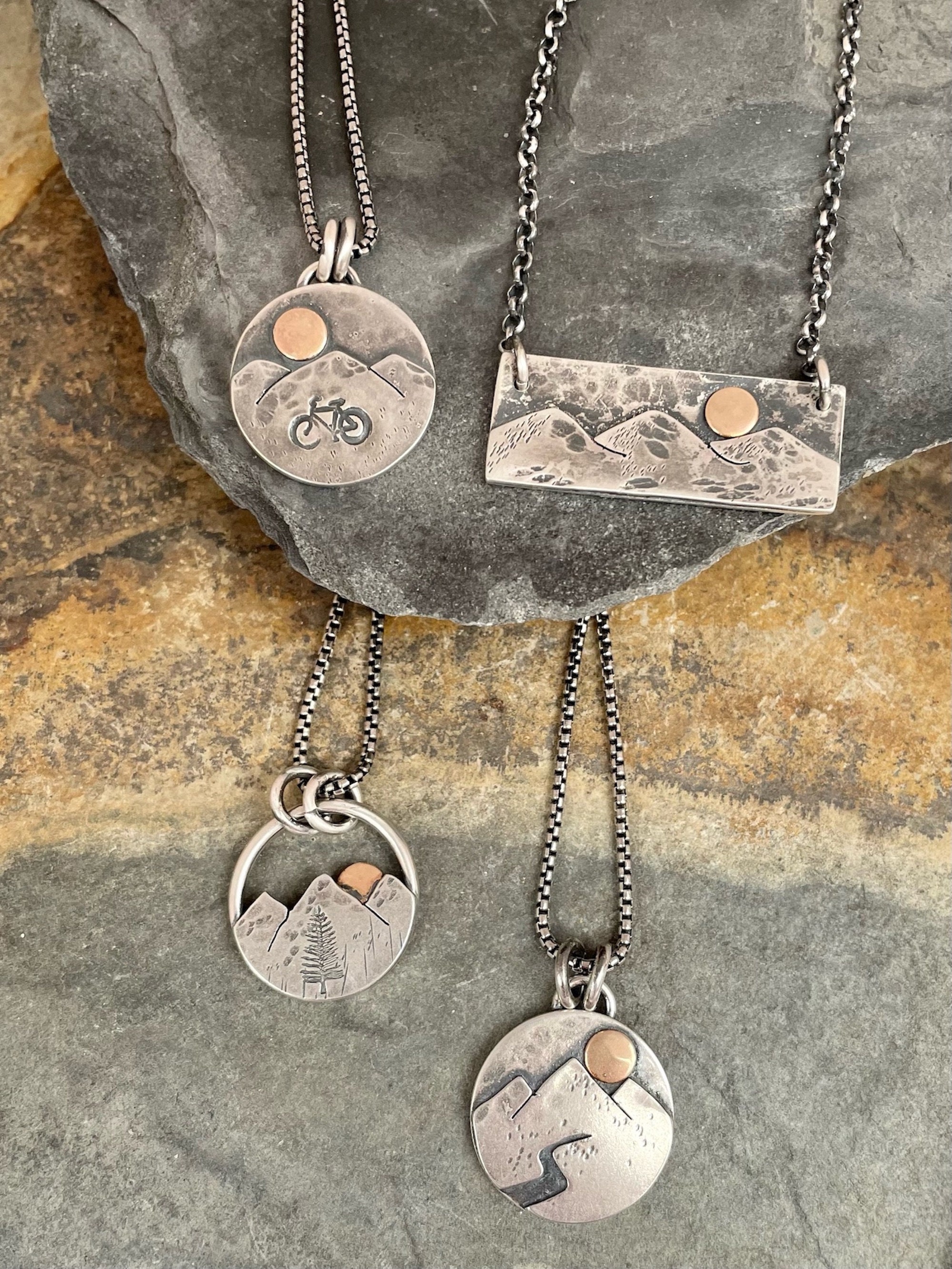 Mountain Necklace With country Roads - Etsy