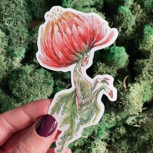 Flower Fae Sticker Fairy Art Vinyl Stickers Cottagecore Fairycore - Etsy