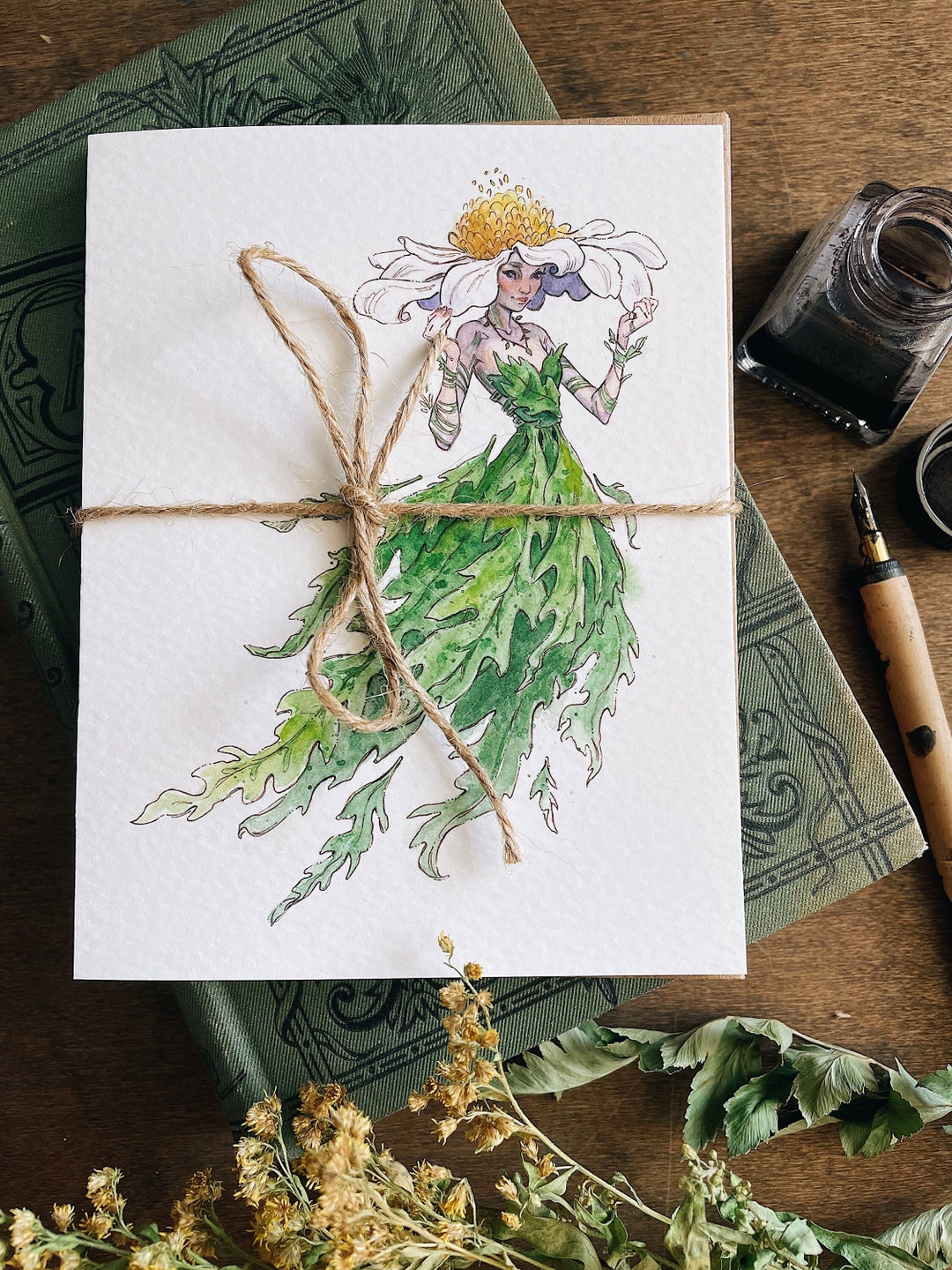 Flower Fae Notecards | Set of 3 | Handmade | Fairy Art | Illustration ...