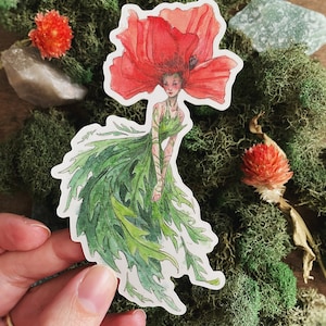Set of Flower Fae Stickers | Set of 3 | Set of 5 | Set of 8 | Fairy Art ...