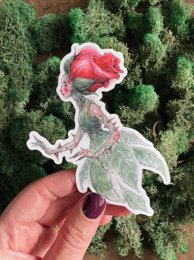 Flower Fae Sticker Fairy Art Vinyl Stickers - Etsy