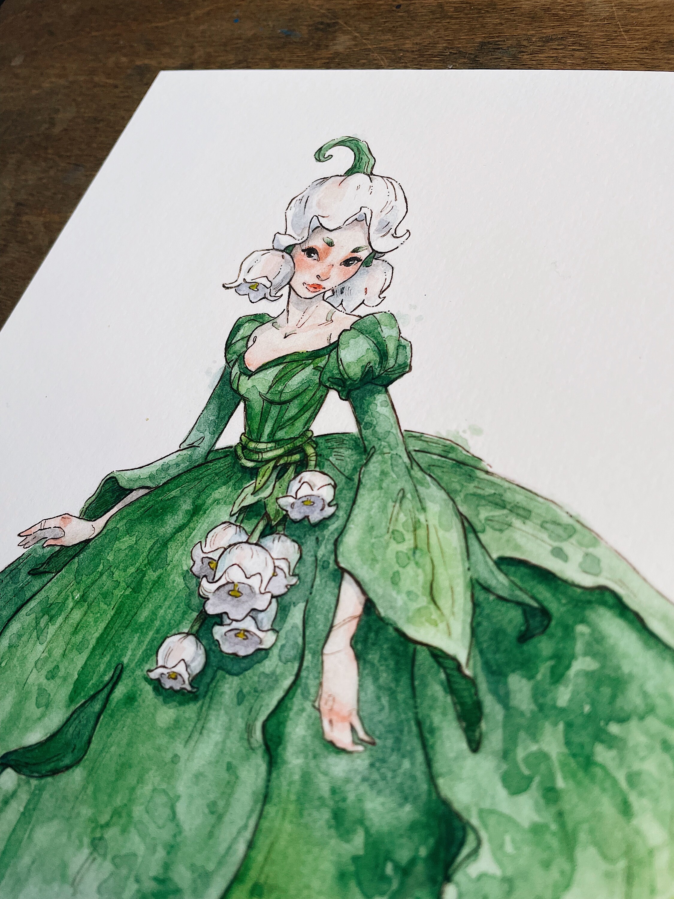 Lily of the Valley Flower Fae Art Print | Fairy Art | Illustration ...