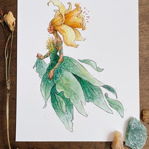 Set of 3 Flower Fae Art Prints | Fairy Art | Illustration | Signed ...